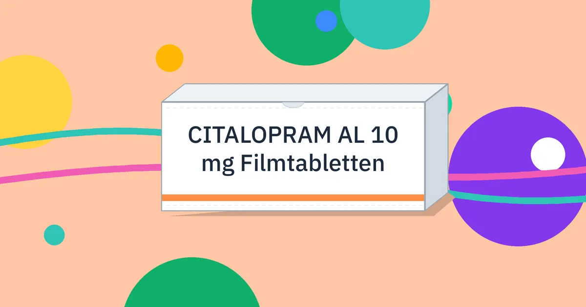 Symbolbild: Packung mit der Aufschrift CITALOPRAM AL 10 mg Filmtabletten (PZN 00418596) – Verfügbarkeit und Bezug in Apotheken in Frankfurt am Main