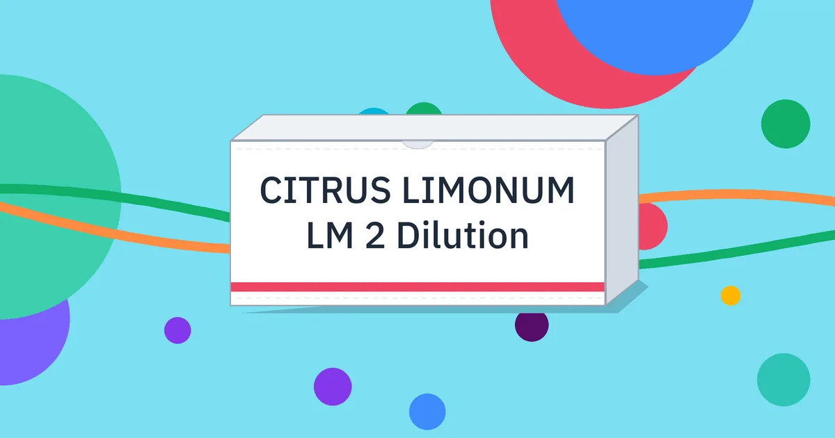 Symbolbild: Packung mit der Aufschrift CITRUS LIMONUM LM 2 Dilution (PZN 13446766) – Verfügbarkeit und Bezug in Apotheken in Frankfurt am Main