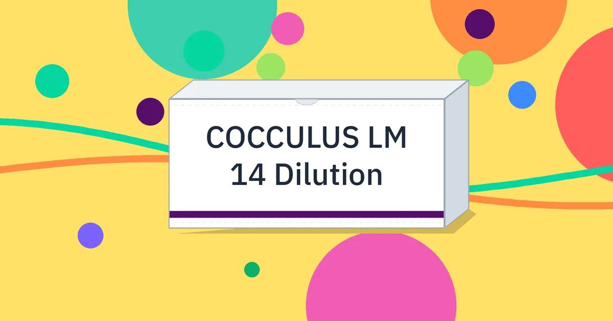 Symbolbild: Packung mit der Aufschrift COCCULUS LM 14 Dilution (PZN 12824982) – Verfügbarkeit und Bezug in Apotheken in Frankfurt am Main