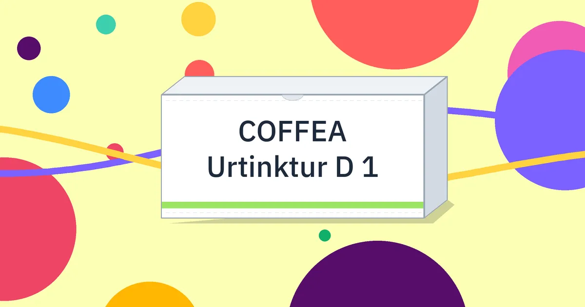 Symbolbild: Packung mit der Aufschrift COFFEA Urtinktur D 1 (PZN 00000543) – Verfügbarkeit und Bezug in Apotheken in Frankfurt am Main