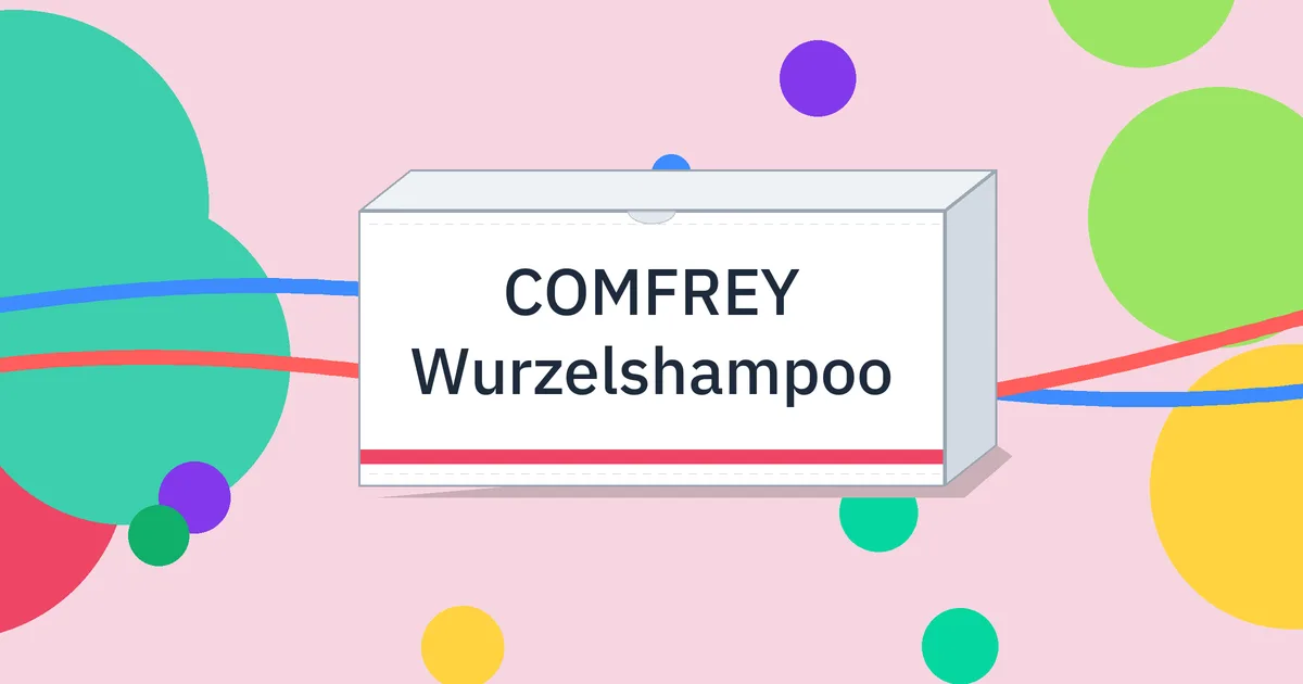 Symbolbild: Packung mit der Aufschrift COMFREY Wurzelshampoo (PZN 03878789) – Verfügbarkeit und Bezug in Apotheken in Frankfurt am Main