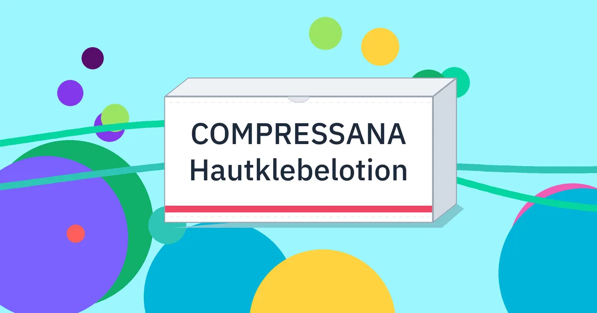 Symbolbild: Packung mit der Aufschrift COMPRESSANA Hautklebelotion (PZN 17436256) – Verfügbarkeit und Bezug in Apotheken in Frankfurt am Main