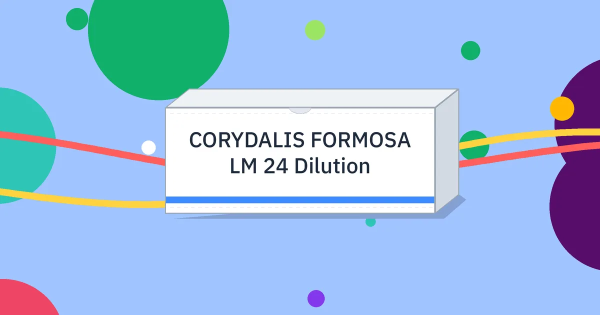 Symbolbild: Packung mit der Aufschrift CORYDALIS FORMOSA LM 24 Dilution (PZN 13454139) – Verfügbarkeit und Bezug in Apotheken in Frankfurt am Main