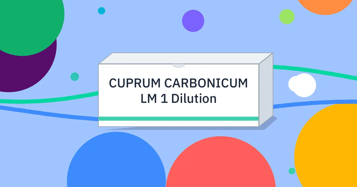 Symbolbild: Packung mit der Aufschrift CUPRUM CARBONICUM LM 1 Dilution (PZN 17853178) – Verfügbarkeit und Bezug in Apotheken in Frankfurt am Main