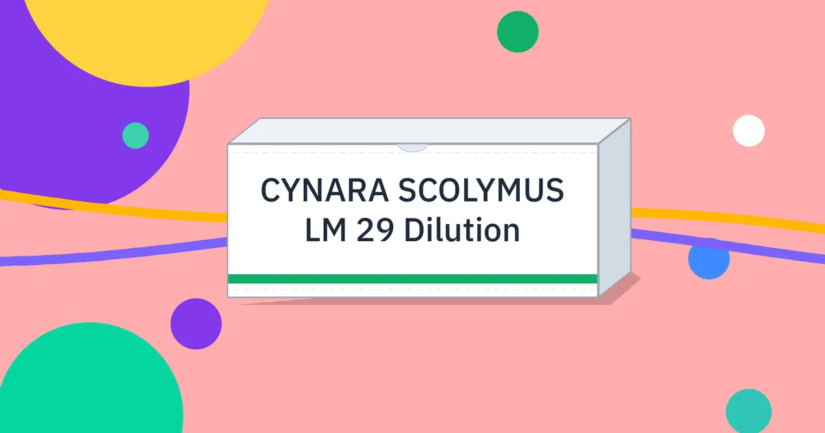 Symbolbild: Packung mit der Aufschrift CYNARA SCOLYMUS LM 29 Dilution (PZN 13459792) – Verfügbarkeit und Bezug in Apotheken in Frankfurt am Main