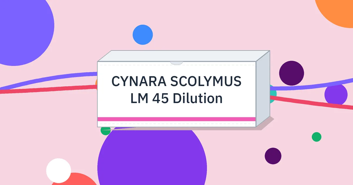 Symbolbild: Packung mit der Aufschrift CYNARA SCOLYMUS LM 45 Dilution (PZN 13459823) – Verfügbarkeit und Bezug in Apotheken in Frankfurt am Main