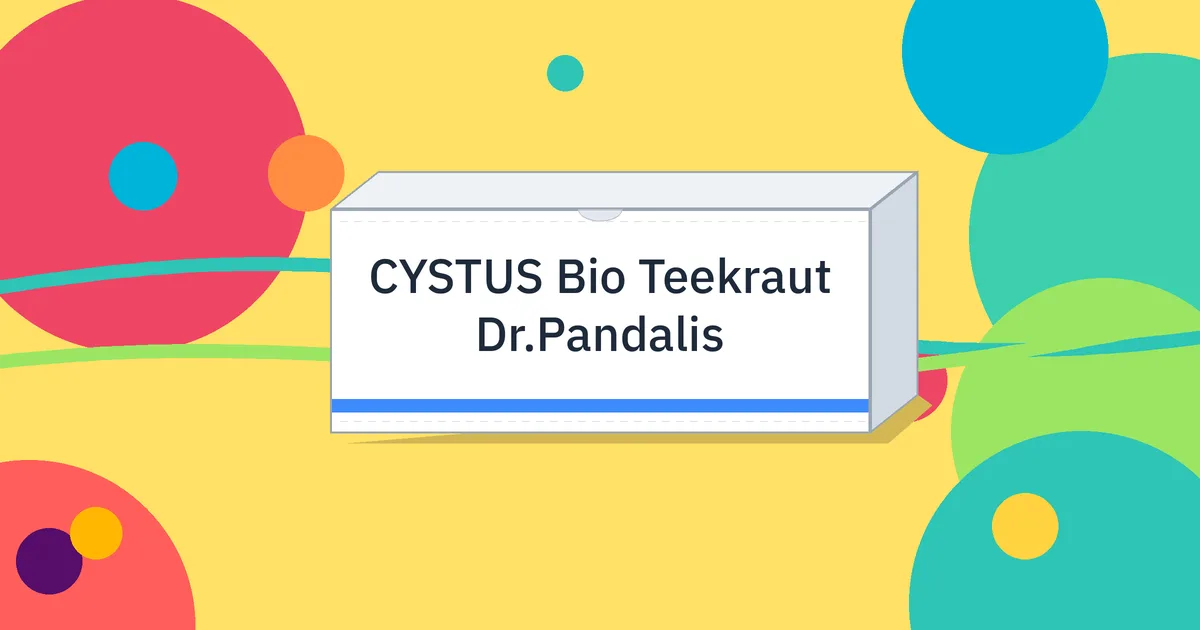 Symbolbild: Packung mit der Aufschrift CYSTUS Bio Teekraut Dr.Pandalis (PZN 02936289) – Verfügbarkeit und Bezug in Apotheken in Frankfurt am Main