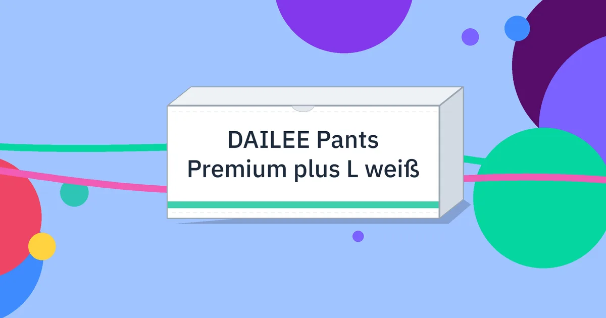 Symbolbild: Packung mit der Aufschrift DAILEE Pants Premium plus L weiß (PZN 15240773) – Verfügbarkeit und Bezug in Apotheken in Frankfurt am Main