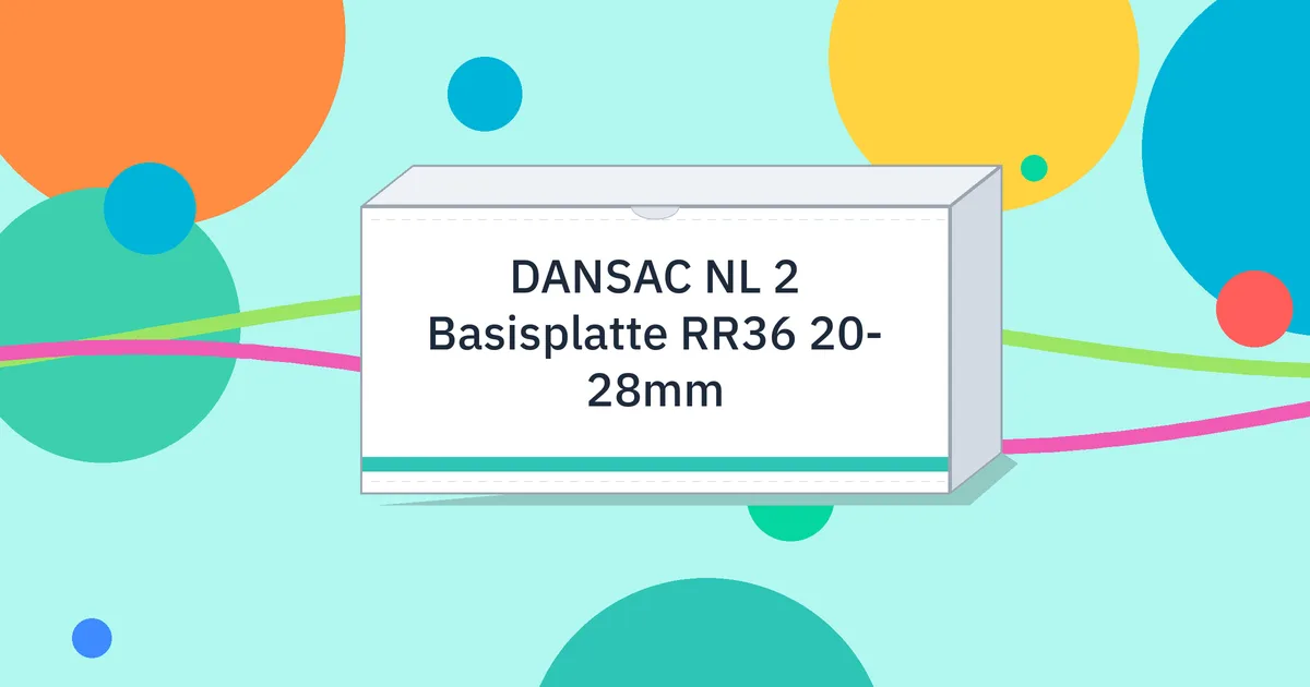 Symbolbild: Packung mit der Aufschrift DANSAC NL 2 Basisplatte RR36 20-28mm (PZN 06559300) – Verfügbarkeit und Bezug in Apotheken in Frankfurt am Main