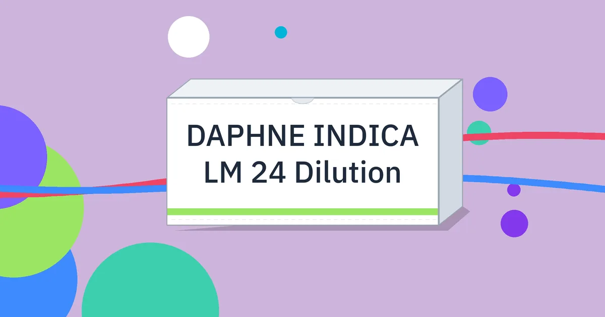 Symbolbild: Packung mit der Aufschrift DAPHNE INDICA LM 24 Dilution (PZN 13461613) – Verfügbarkeit und Bezug in Apotheken in Frankfurt am Main
