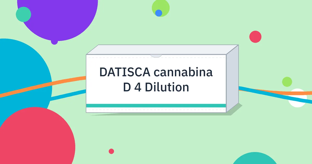 Symbolbild: Packung mit der Aufschrift DATISCA cannabina D 4 Dilution (PZN 02612753) – Verfügbarkeit und Bezug in Apotheken in Frankfurt am Main
