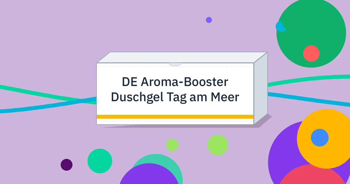 Symbolbild: Packung mit der Aufschrift DE Aroma-Booster Duschgel Tag am Meer (PZN 19690220) – Verfügbarkeit und Bezug in Apotheken in Frankfurt am Main
