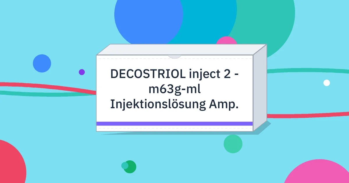 Symbolbild: Packung mit der Aufschrift DECOSTRIOL inject 2 -m63g-ml Injektionslösung Amp. (PZN 04973596) – Verfügbarkeit und Bezug in Apotheken in Frankfurt am Main