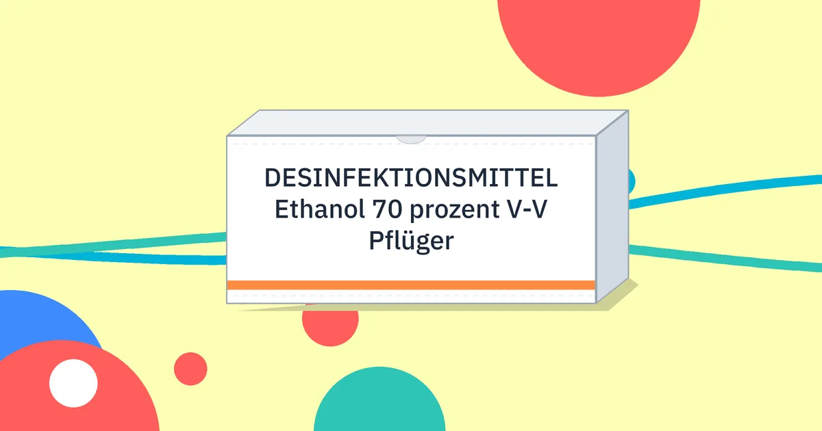 Symbolbild: Packung mit der Aufschrift DESINFEKTIONSMITTEL Ethanol 70 prozent V-V Pflüger (PZN 16601078) – Verfügbarkeit und Bezug in Apotheken in Frankfurt am Main