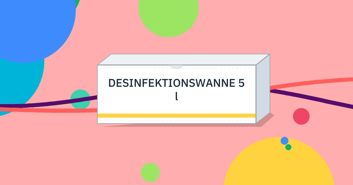 Symbolbild: Packung mit der Aufschrift DESINFEKTIONSWANNE 5 l (PZN 02423578) – Verfügbarkeit und Bezug in Apotheken in Frankfurt am Main