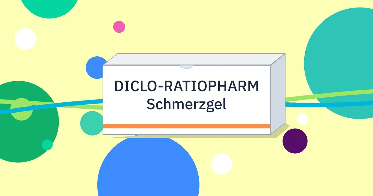 Symbolbild: Packung mit der Aufschrift DICLO-RATIOPHARM Schmerzgel (PZN 04704198) – Verfügbarkeit und Bezug in Apotheken in Frankfurt am Main