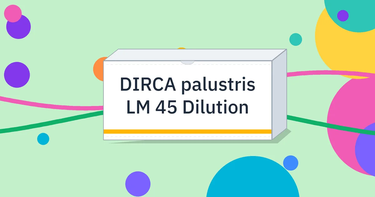 Symbolbild: Packung mit der Aufschrift DIRCA palustris LM 45 Dilution (PZN 13465870) – Verfügbarkeit und Bezug in Apotheken in Frankfurt am Main