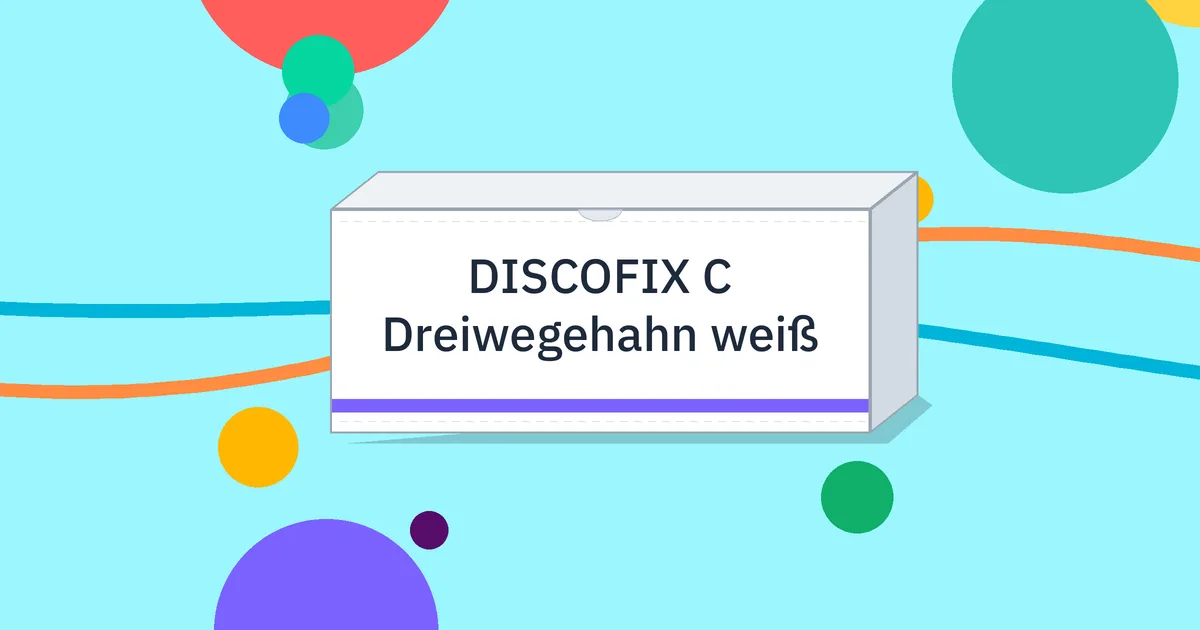 Symbolbild: Packung mit der Aufschrift DISCOFIX C Dreiwegehahn weiß (PZN 19768146) – Verfügbarkeit und Bezug in Apotheken in Frankfurt am Main
