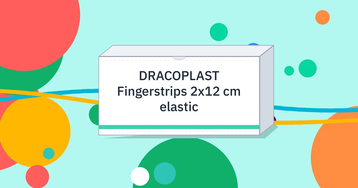 Symbolbild: Packung mit der Aufschrift DRACOPLAST Fingerstrips 2x12 cm elastic (PZN 09920883) – Verfügbarkeit und Bezug in Apotheken in Frankfurt am Main