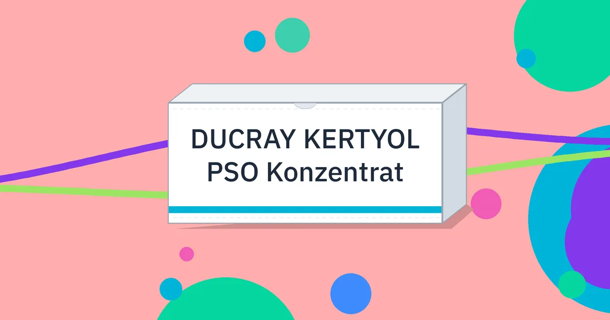 Symbolbild: Packung mit der Aufschrift DUCRAY KERTYOL PSO Konzentrat (PZN 15613381) – Verfügbarkeit und Bezug in Apotheken in Frankfurt am Main