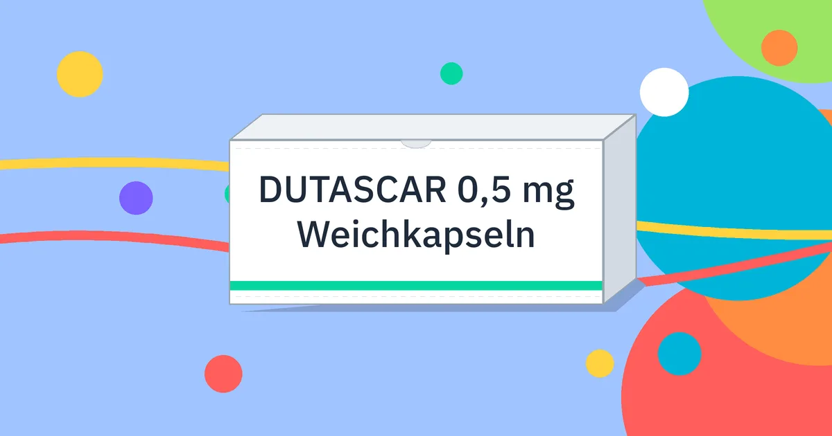 Symbolbild: Packung mit der Aufschrift DUTASCAR 0,5 mg Weichkapseln (PZN 13233591) – Verfügbarkeit und Bezug in Apotheken in Frankfurt am Main