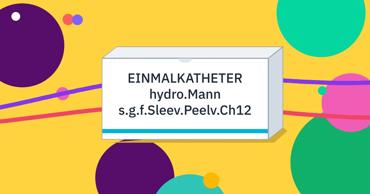 Symbolbild: Packung mit der Aufschrift EINMALKATHETER hydro.Mann s.g.f.Sleev.Peelv.Ch12 (PZN 14137263) – Verfügbarkeit und Bezug in Apotheken in Frankfurt am Main