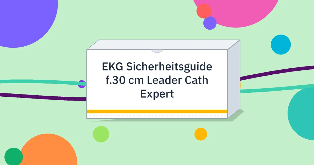 Symbolbild: Packung mit der Aufschrift EKG Sicherheitsguide f.30 cm Leader Cath Expert (PZN 09381038) – Verfügbarkeit und Bezug in Apotheken in Frankfurt am Main