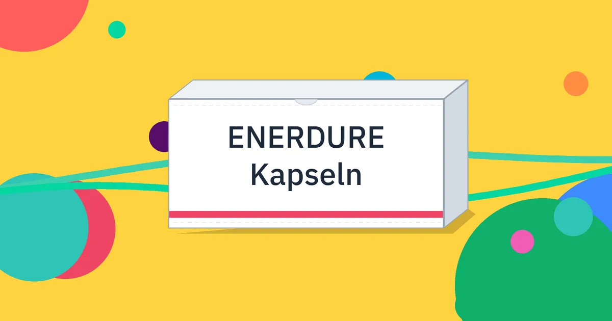 Symbolbild: Packung mit der Aufschrift ENERDURE Kapseln (PZN 18914025) – Verfügbarkeit und Bezug in Apotheken in Frankfurt am Main