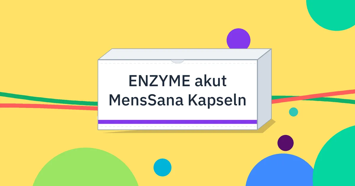 Symbolbild: Packung mit der Aufschrift ENZYME akut MensSana Kapseln (PZN 09888754) – Verfügbarkeit und Bezug in Apotheken in Frankfurt am Main