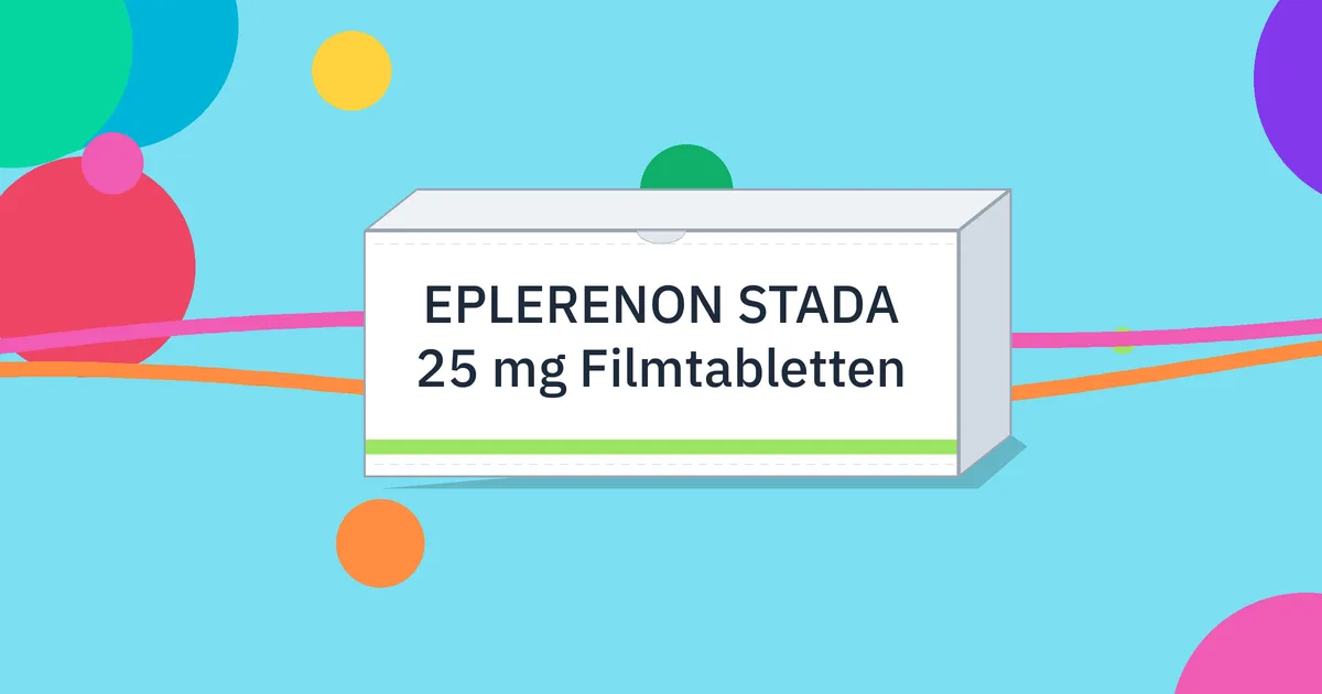 Symbolbild: Packung mit der Aufschrift EPLERENON STADA 25 mg Filmtabletten (PZN 10921988) – Verfügbarkeit und Bezug in Apotheken in Frankfurt am Main