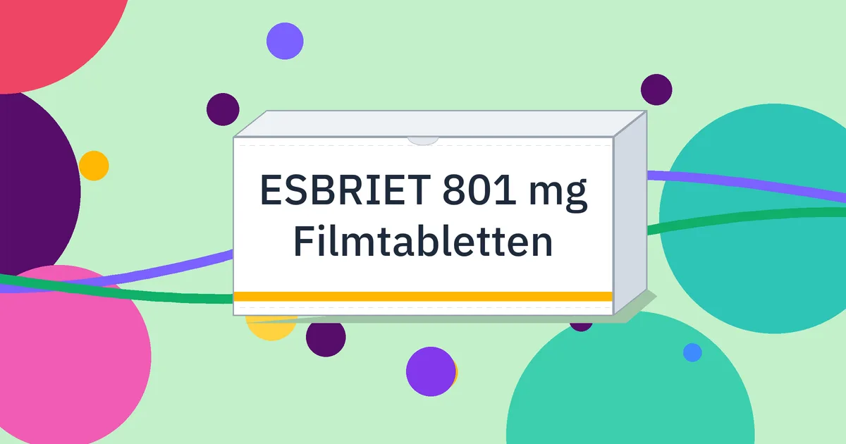 Symbolbild: Packung mit der Aufschrift ESBRIET 801 mg Filmtabletten (PZN 11599804) – Verfügbarkeit und Bezug in Apotheken in Frankfurt am Main