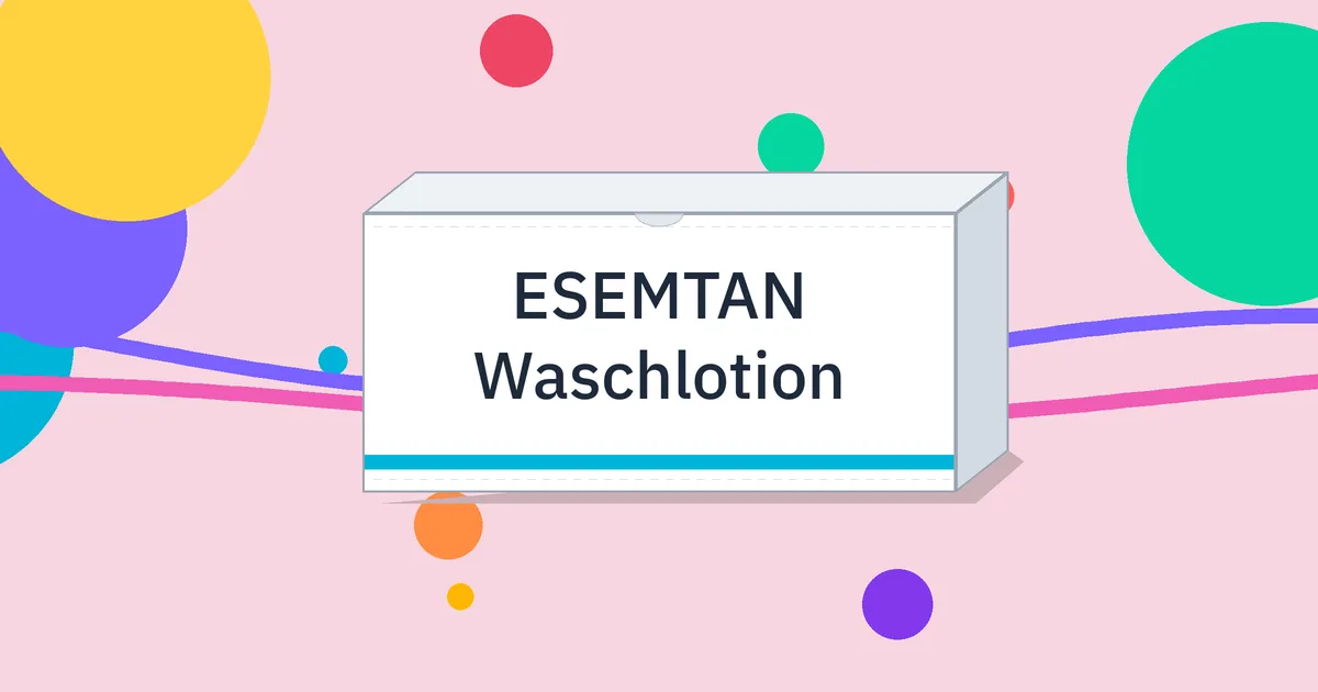 Symbolbild: Packung mit der Aufschrift ESEMTAN Waschlotion (PZN 07707435) – Verfügbarkeit und Bezug in Apotheken in Frankfurt am Main