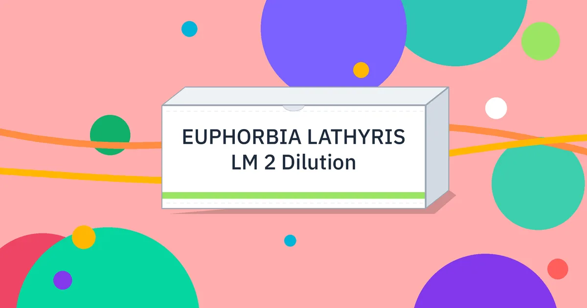 Symbolbild: Packung mit der Aufschrift EUPHORBIA LATHYRIS LM 2 Dilution (PZN 13482153) – Verfügbarkeit und Bezug in Apotheken in Frankfurt am Main