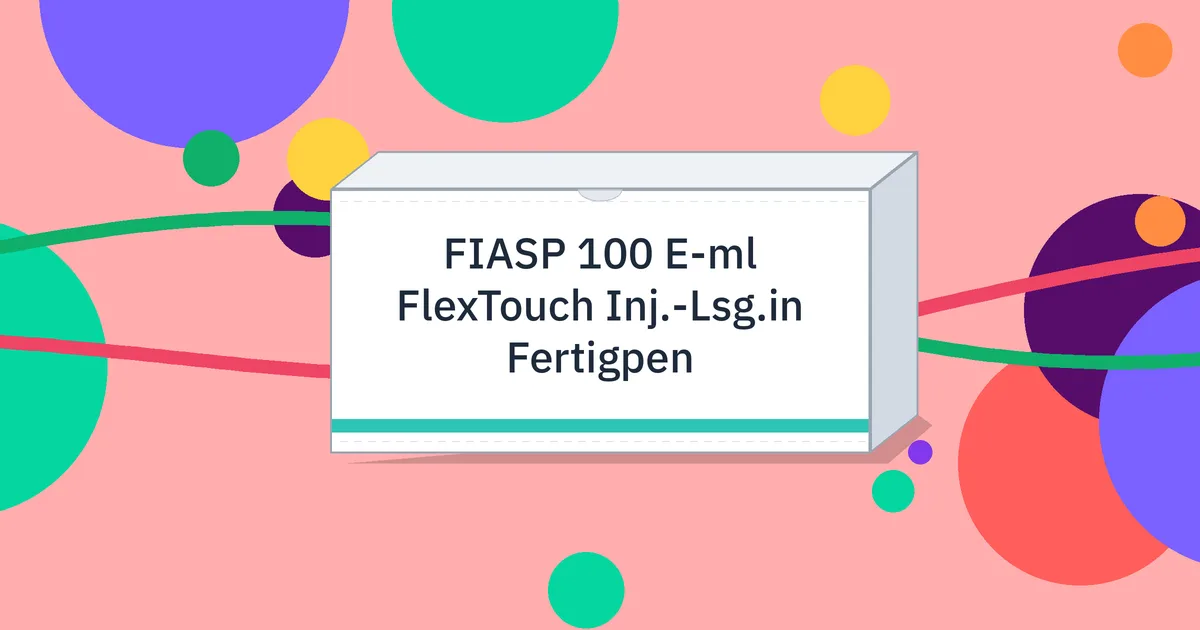 Symbolbild: Packung mit der Aufschrift FIASP 100 E-ml FlexTouch Inj.-Lsg.in Fertigpen (PZN 20409599) – Verfügbarkeit und Bezug in Apotheken in Frankfurt am Main