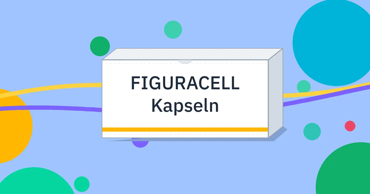 Symbolbild: Packung mit der Aufschrift FIGURACELL Kapseln (PZN 18913681) – Verfügbarkeit und Bezug in Apotheken in Frankfurt am Main