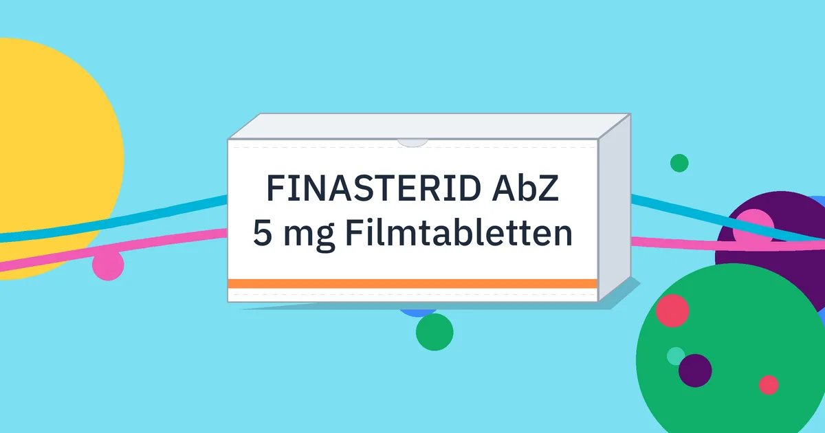 Symbolbild: Packung mit der Aufschrift FINASTERID AbZ 5 mg Filmtabletten (PZN 05130718) – Verfügbarkeit und Bezug in Apotheken in Frankfurt am Main