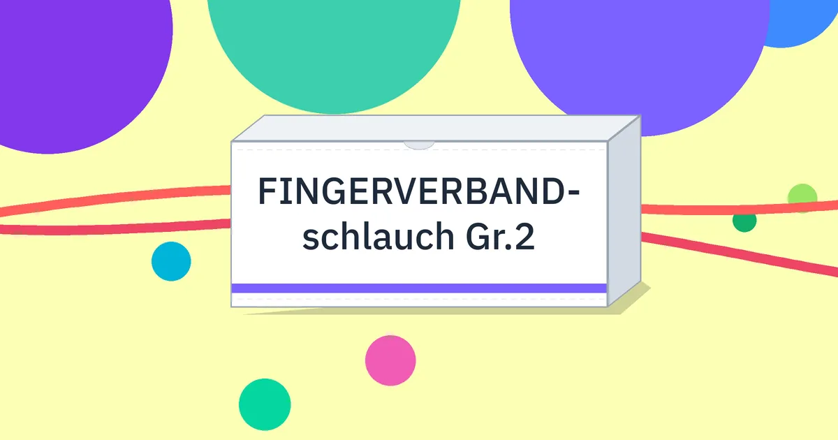 Symbolbild: Packung mit der Aufschrift FINGERVERBAND-schlauch Gr.2 (PZN 11606993) – Verfügbarkeit und Bezug in Apotheken in Frankfurt am Main