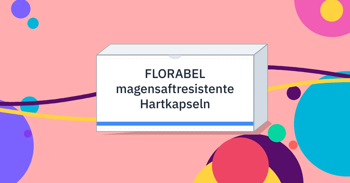 Symbolbild: Packung mit der Aufschrift FLORABEL magensaftresistente Hartkapseln (PZN 17363250) – Verfügbarkeit und Bezug in Apotheken in Frankfurt am Main