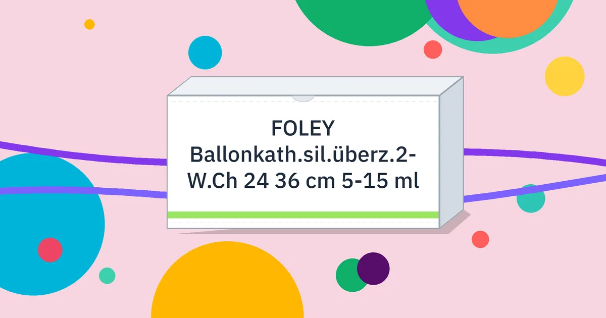 Symbolbild: Packung mit der Aufschrift FOLEY Ballonkath.sil.überz.2-W.Ch 24 36 cm 5-15 ml (PZN 10101771) – Verfügbarkeit und Bezug in Apotheken in Frankfurt am Main