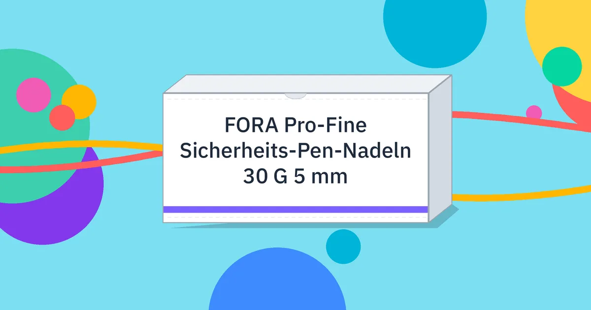 Symbolbild: Packung mit der Aufschrift FORA Pro-Fine Sicherheits-Pen-Nadeln 30 G 5 mm (PZN 17930039) – Verfügbarkeit und Bezug in Apotheken in Frankfurt am Main