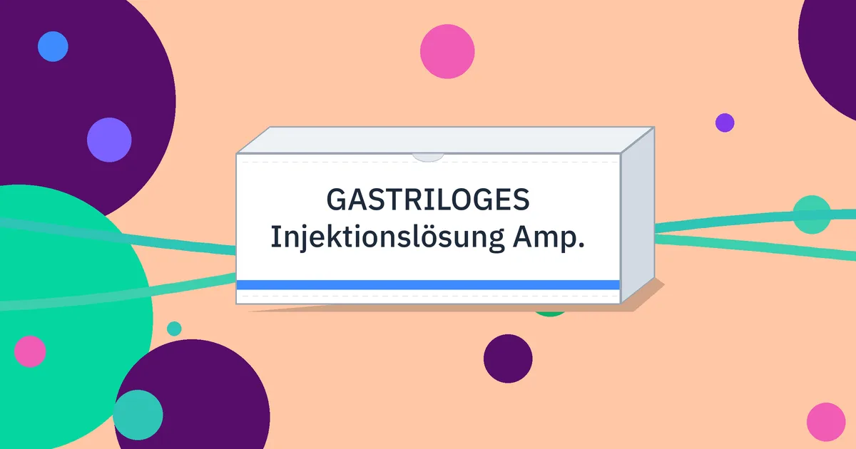 Symbolbild: Packung mit der Aufschrift GASTRILOGES Injektionslösung Amp. (PZN 13703996) – Verfügbarkeit und Bezug in Apotheken in Frankfurt am Main