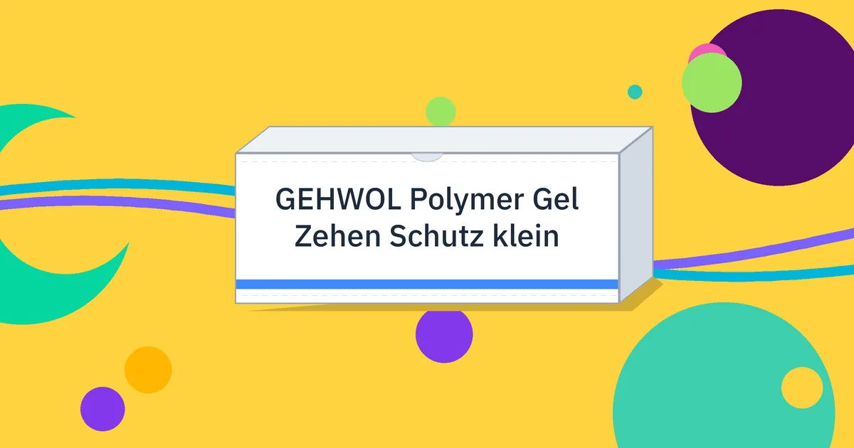 Symbolbild: Packung mit der Aufschrift GEHWOL Polymer Gel Zehen Schutz klein (PZN 01445454) – Verfügbarkeit und Bezug in Apotheken in Frankfurt am Main