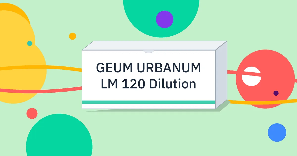 Symbolbild: Packung mit der Aufschrift GEUM URBANUM LM 120 Dilution (PZN 13544078) – Verfügbarkeit und Bezug in Apotheken in Frankfurt am Main