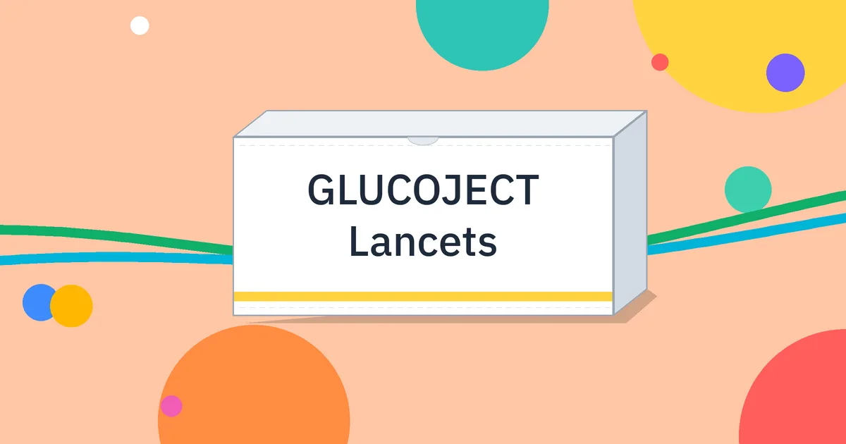 Symbolbild: Packung mit der Aufschrift GLUCOJECT Lancets (PZN 02533692) – Verfügbarkeit und Bezug in Apotheken in Frankfurt am Main