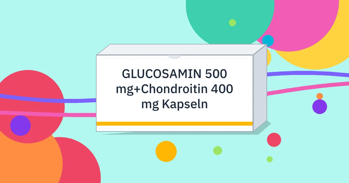 Symbolbild: Packung mit der Aufschrift GLUCOSAMIN 500 mg+Chondroitin 400 mg Kapseln (PZN 00018135) – Verfügbarkeit und Bezug in Apotheken in Frankfurt am Main