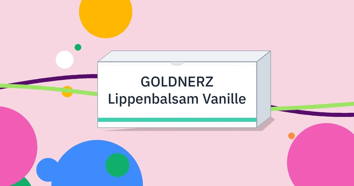 Symbolbild: Packung mit der Aufschrift GOLDNERZ Lippenbalsam Vanille (PZN 04990519) – Verfügbarkeit und Bezug in Apotheken in Frankfurt am Main