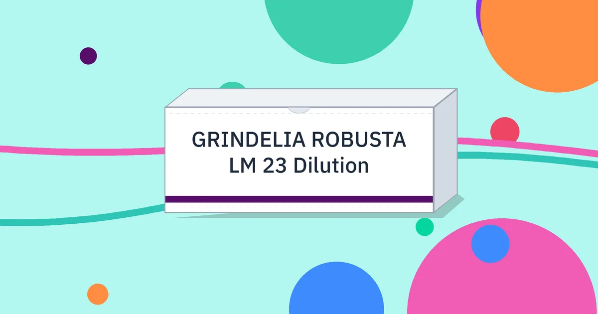 Symbolbild: Packung mit der Aufschrift GRINDELIA ROBUSTA LM 23 Dilution (PZN 13547125) – Verfügbarkeit und Bezug in Apotheken in Frankfurt am Main