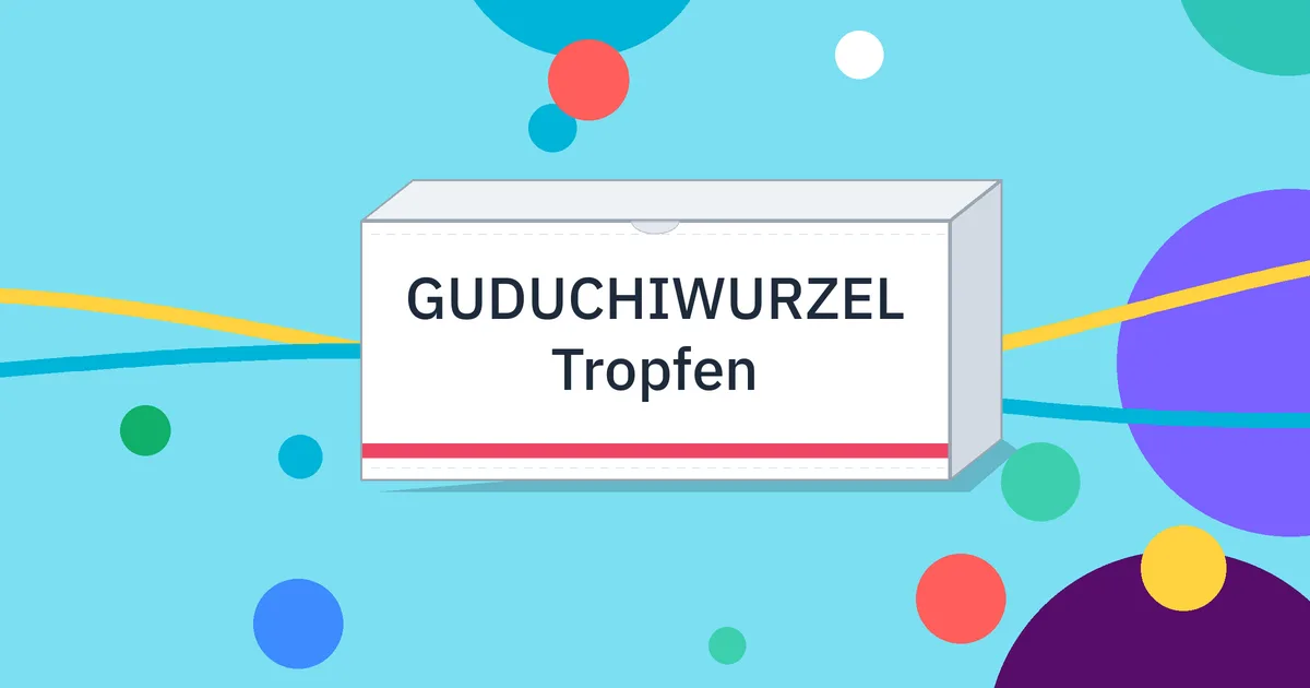 Symbolbild: Packung mit der Aufschrift GUDUCHIWURZEL Tropfen (PZN 19141447) – Verfügbarkeit und Bezug in Apotheken in Frankfurt am Main