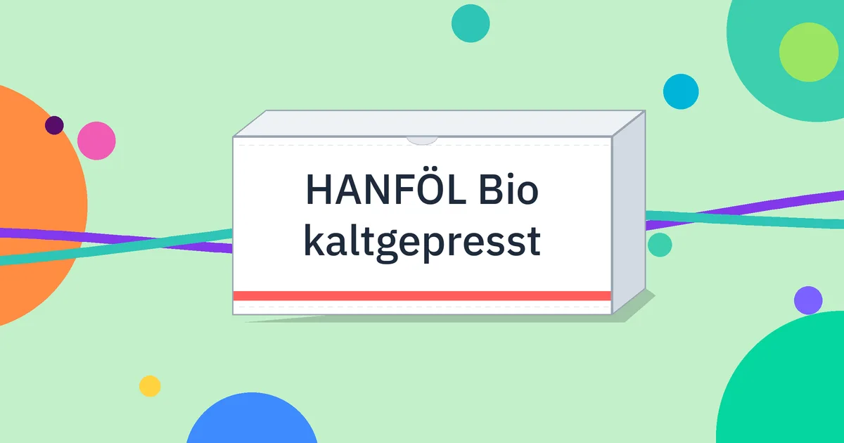 Symbolbild: Packung mit der Aufschrift HANFÖL Bio kaltgepresst (PZN 15432389) – Verfügbarkeit und Bezug in Apotheken in Frankfurt am Main