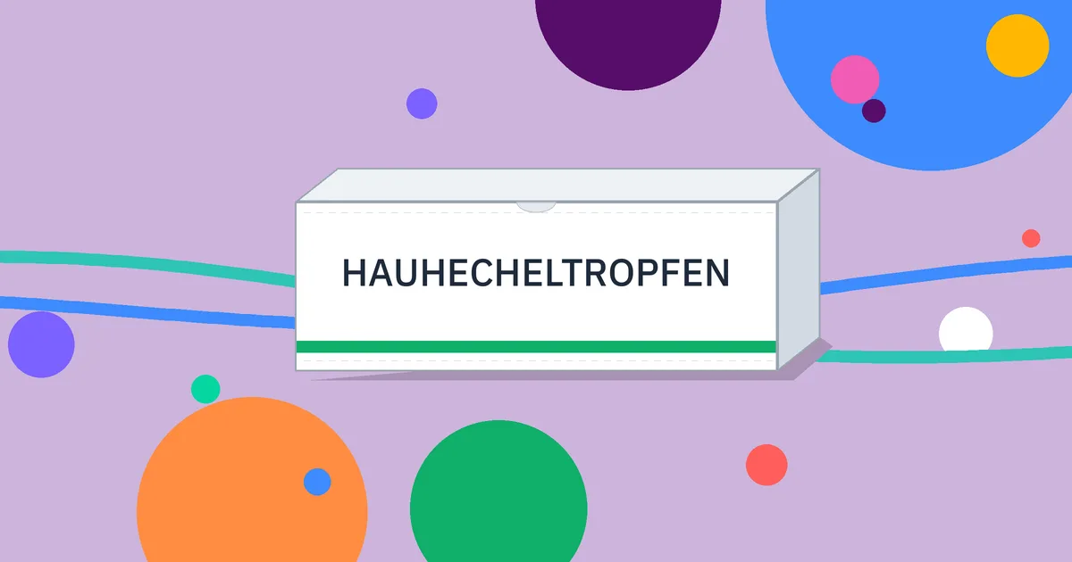 Symbolbild: Packung mit der Aufschrift HAUHECHELTROPFEN (PZN 11053198) – Verfügbarkeit und Bezug in Apotheken in Frankfurt am Main